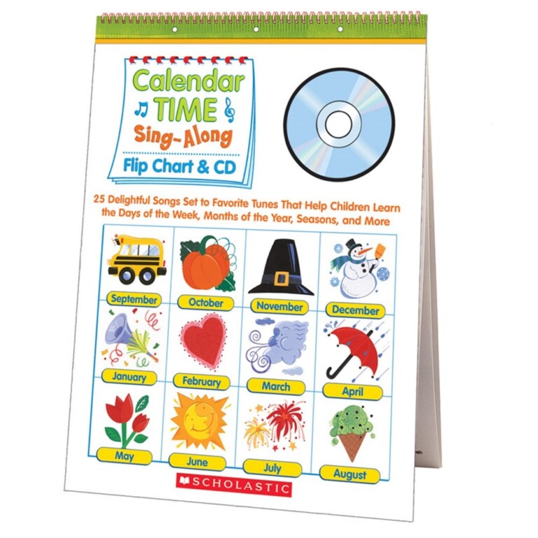 Calendar Time Sing Along Flip Chart - timechartprintables.com