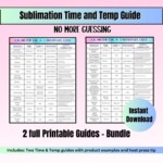 Sublimation Time And Temp Chart - timechartprintables.com